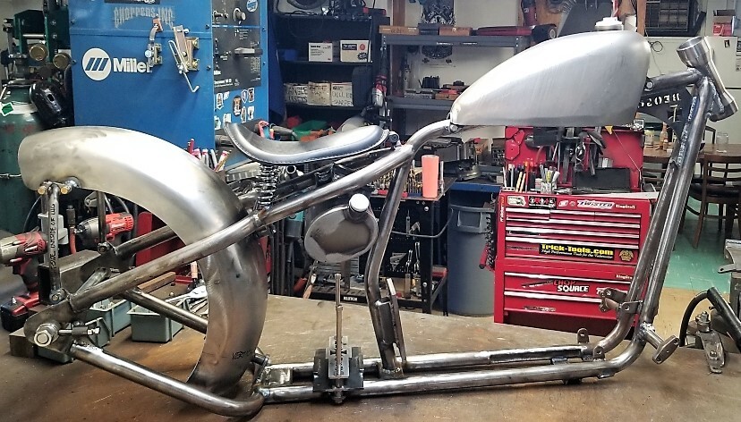 XL Sportster Buell Bobber Frame Kit w Tanks Seat Kit Fender Battery ...