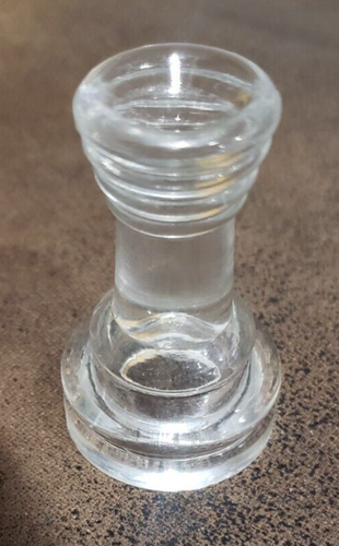 Glass Chess Replacement Piece Only ROOK Clear Glass 1.38" tall .75 ...