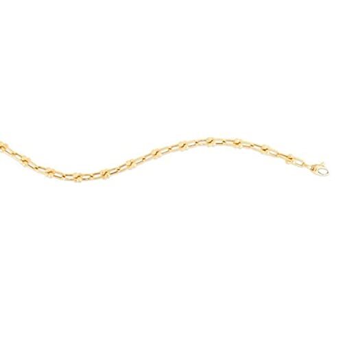14k Yellow Gold 8mm Polished Monaco Edge Chain Necklace, Box Push Clasp ...