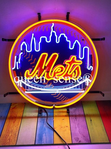 New York Mets Light Lamp Neon Sign 24"x24" with HD Vivid Printing ...