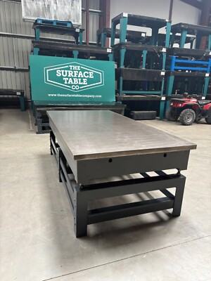 8ft X 4ft ENGINEERS CAST IRON SURFACE TABLE MARKING OUT INSPECTION ...