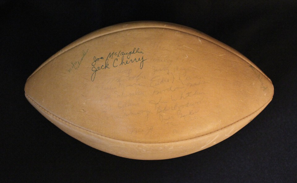 TED BANK AUTOGRAPHED SIGNED FOOTBALL MICHIGAN WOLVERINES QB FB WORLD ...