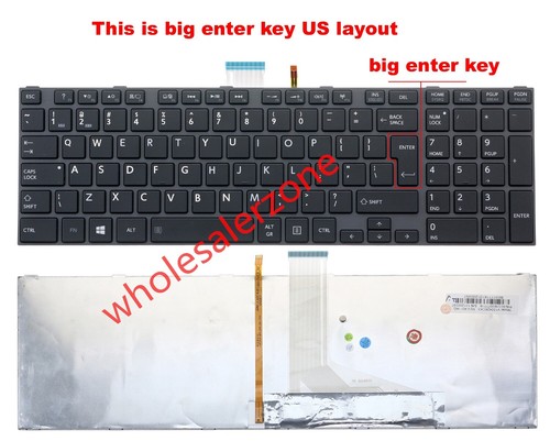 New backlit Keyboard for Toshiba S850 S855D S870 S875 P855 P870 Qosmio ...
