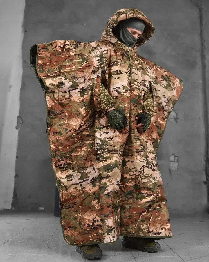 Tactical Cloak Poncho Anti Thermal Imaging Camouflage Poncho Foil ...