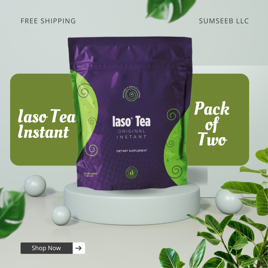 ORIGINAL INSTANT IASO DETOX TEA - 50 SACHETS PACK OF TWO - FREE ...