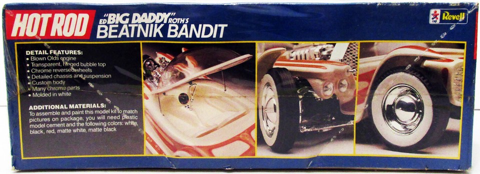 '85 REVELL ED BIG DADDY ROTHS HOT ROD BEATNIK BANDIT 1:25 PLASTIC CAR ...