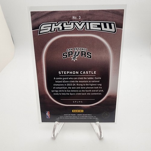 Stephon Castle Rookie Card Skyview 2024-25 Panini NBA Hoops #3 | eBay