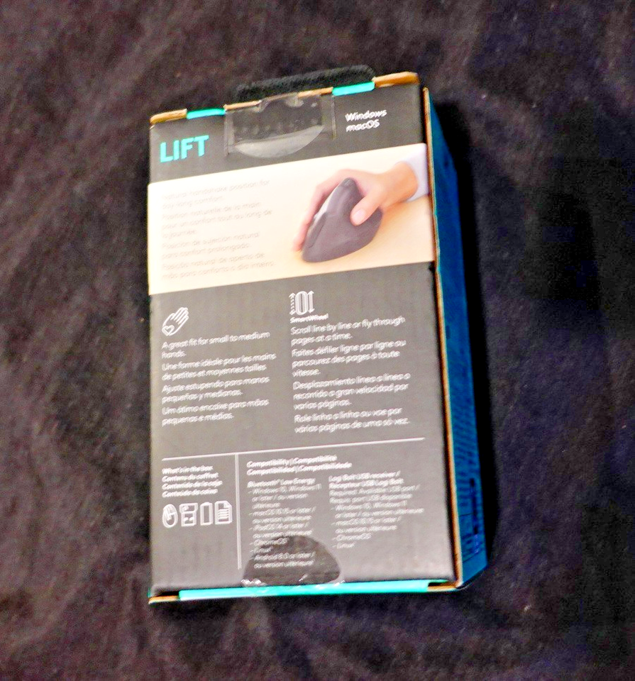 Logitech LIFT Vertical Wireless Ergonomic Mouse - Graphite - 910-006466 ...