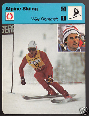 WILLY FROMMELT Liechtenstein Downhill Skiing Skier 1979 SPORTSCASTER ...