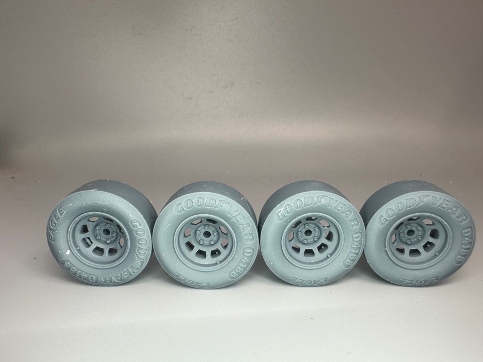 1/24 Scale Nascar Wheels and Tires (Aero Wheel with Good Year Slick ...