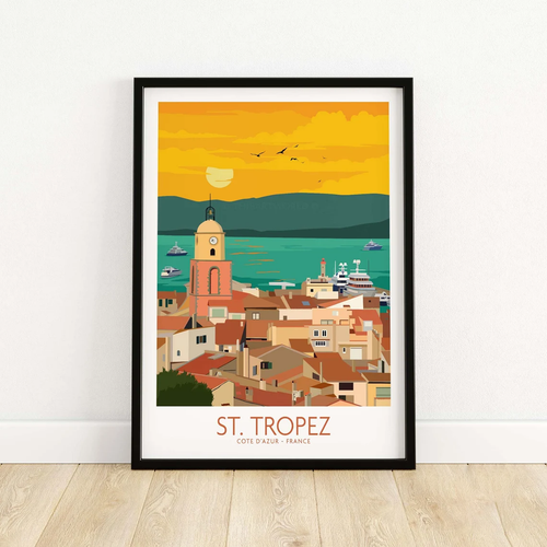 St Tropez, France poster Choose your Size | eBay