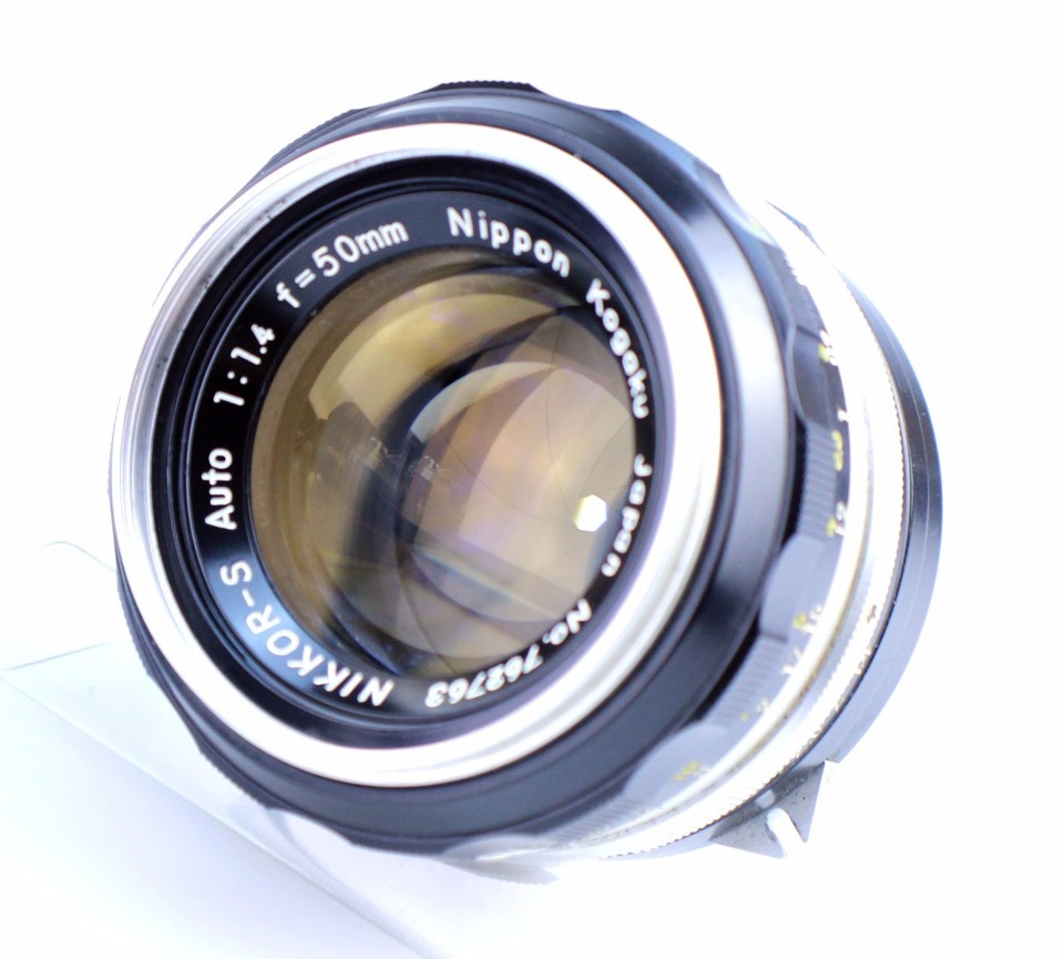 Nikon F Eye Level 35mm SLR Film Camera with 50mm F1.4 Prime Lens | eBay