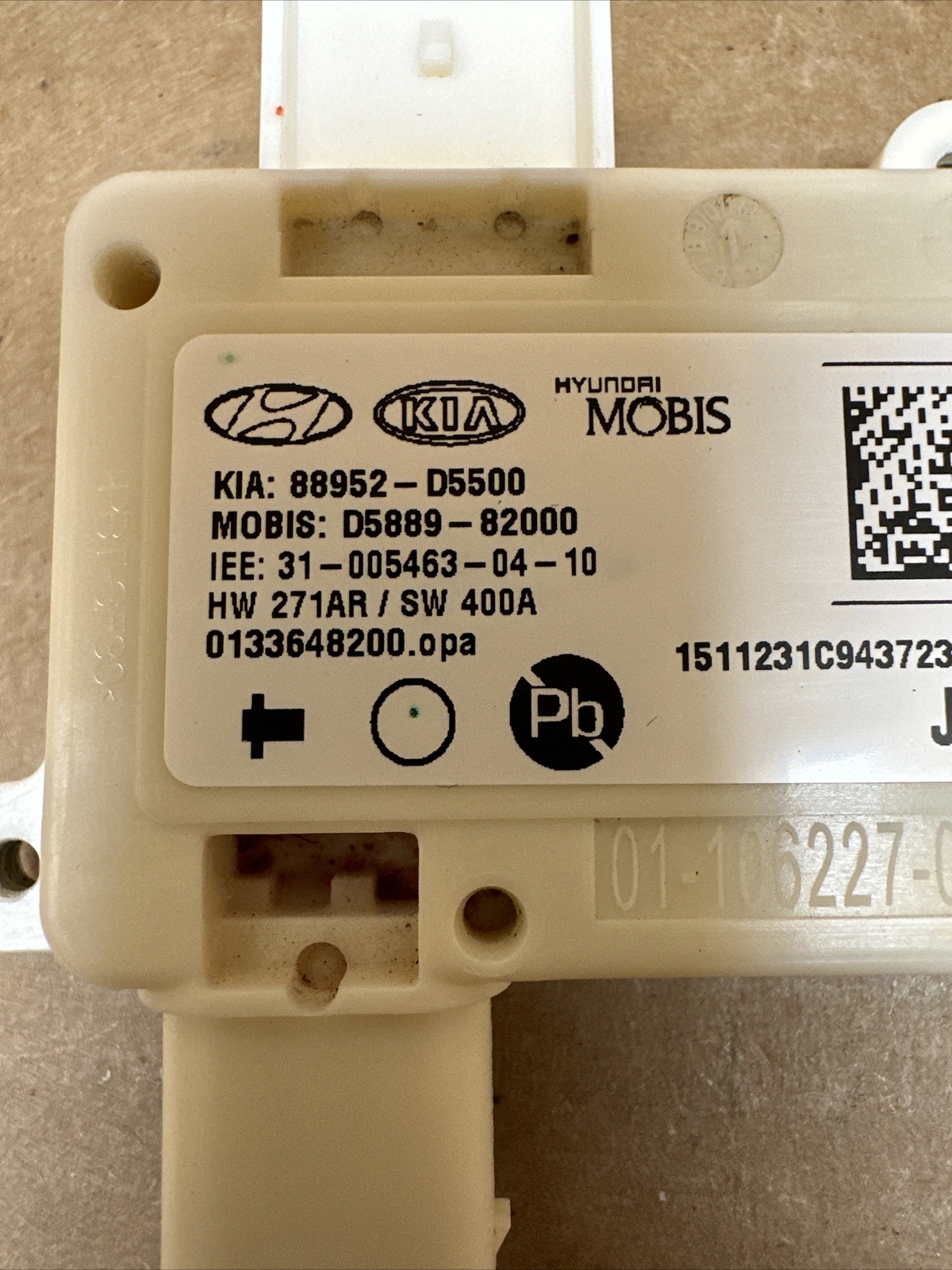 2016-2020 Kia Optima Passenger Seat Occupant Occupancy Sensor 88952 ...