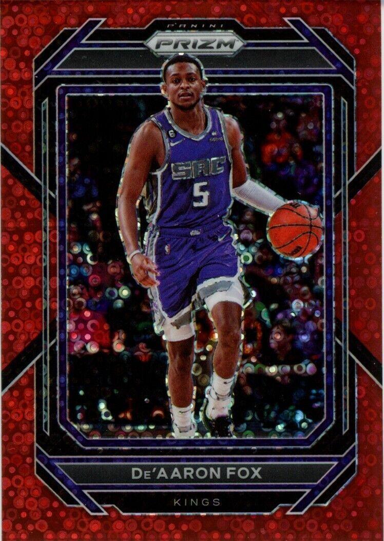 2022-23 Panini Prizm - De'Aaron Fox #118 Red Fast Break Prizm /100 for ...