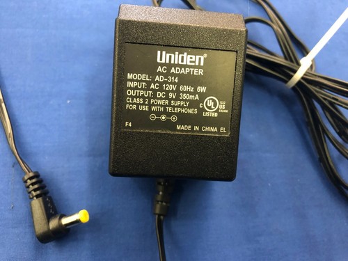 Uniden AC Adapter Model AD-314 9V 350mA Telephone | eBay