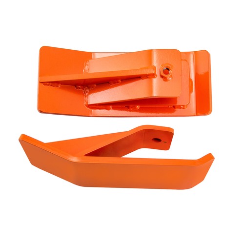 Orange Tractor Bucket Ski Edge Tamer Skid Protector Snow Leaf Removal ...
