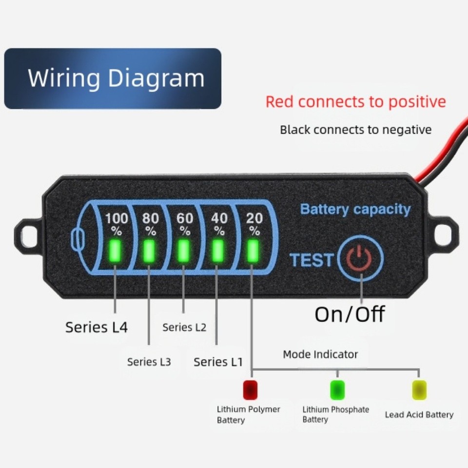 Intuitive Operation Battery Capacity Tester Low-Power Mode Compact ...