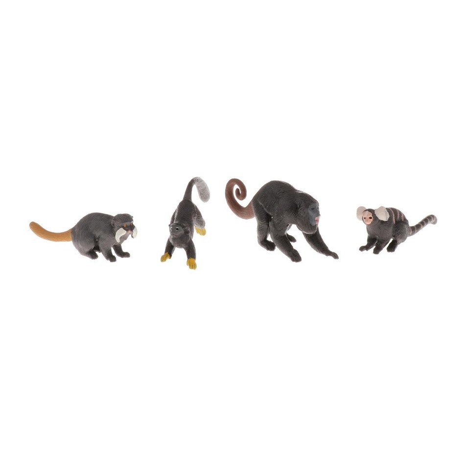 4x Monkey Animal Model Action Figure Plastic Decoration Educational Toy ...