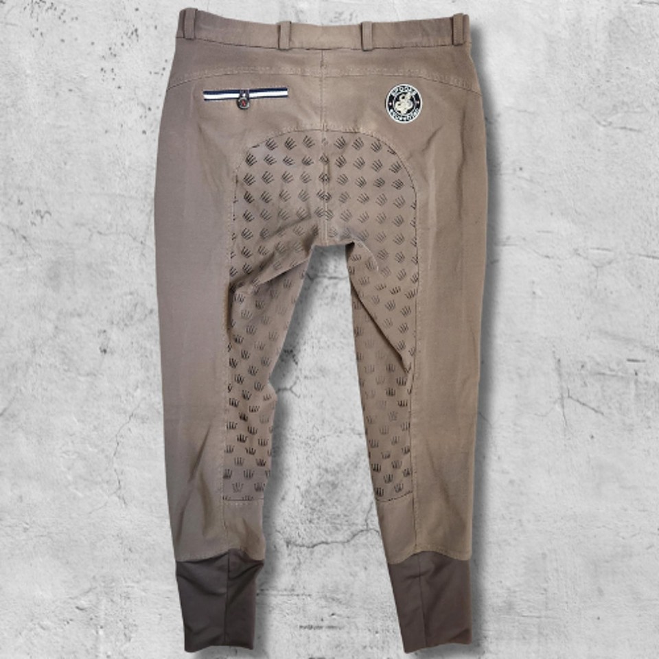 Spooks Riding Pants Womens Med Gray Equestrian Breeches Elastic Cuffs ...