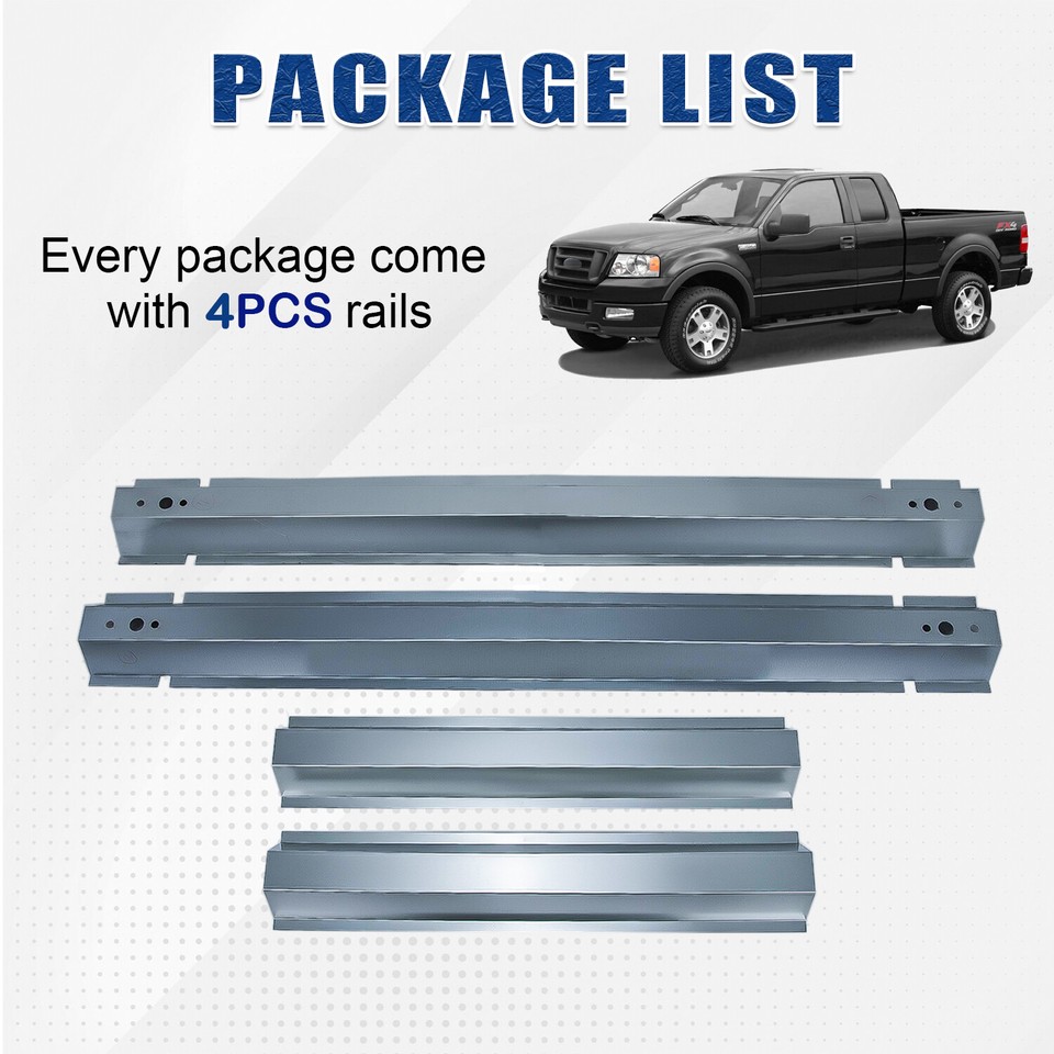 4PCS Truck Bed Supports Rails Crossmembers For Ford F150 2004-2014 ...