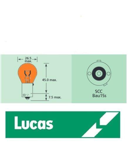 10 X Genuine LUCAS LLB581 581 12V 21W Offset Pin Amber Indicator Bulbs ...