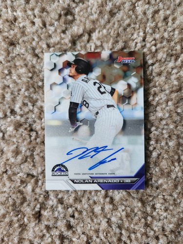 2016 Bowmans Best Nolan Arenado Autograph On Card #B16-NA Rockies ...