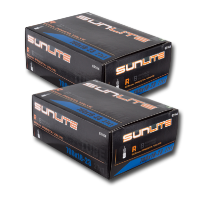 Sunlite Bicycle Inner Tubes 2-PACK 700x18-23c Presta Valve 60mm Road ...