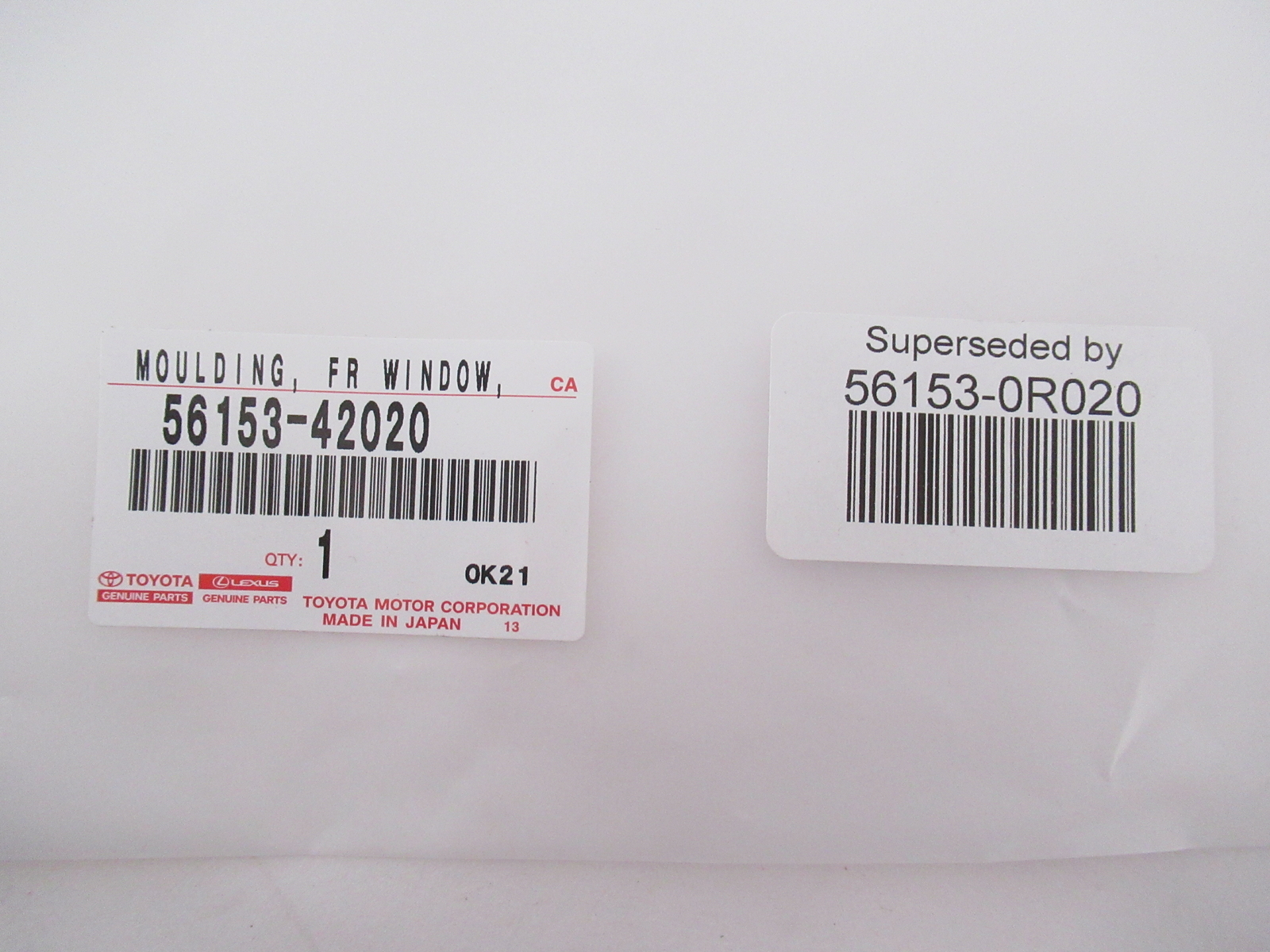 Genuine OEM Windshield Seal for Toyota 561530R020 for sale online | eBay