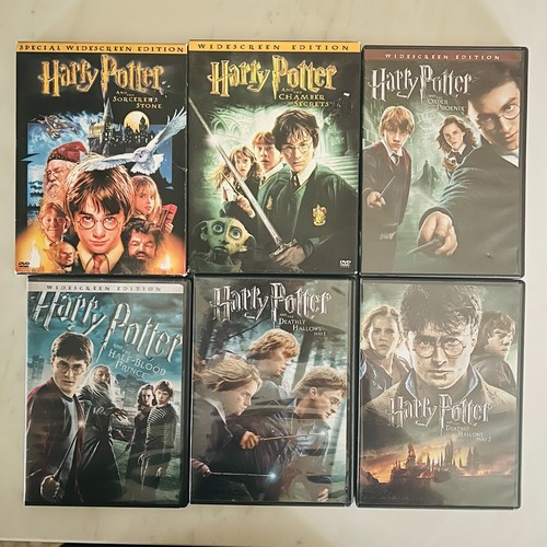 Lot of 6 Harry Potter Movies - DVD - Chamber - Phoenix - Hallows ...