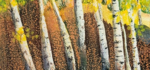 Original Watercolor Mixed Media Colorado Aspen Trees Autumn Mountain ...