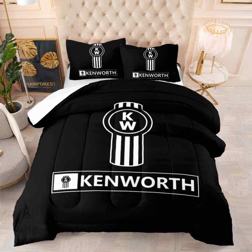 Black And White Henworth 3D Quilt Duvet Doona Cover Set Pillow case ...