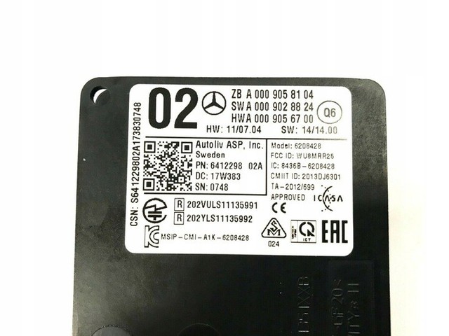 Sensor Radar Distronic MERCEDES BENZ S-class W222 A0009058702 for sale ...