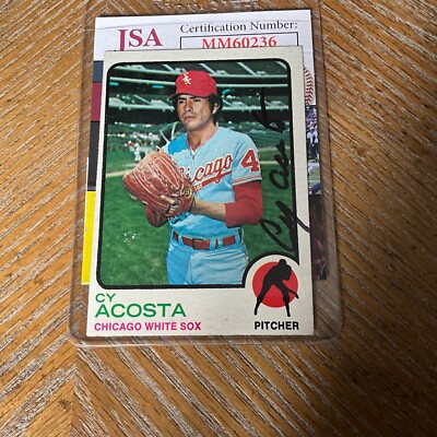 autographed 1973 Topps CY ACOSTA . TOUGH AUTO. JSA CERT | eBay