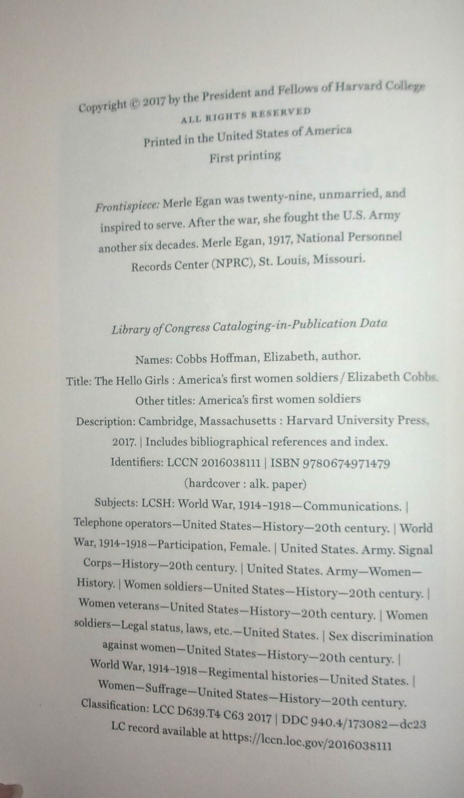 The+Hello+Girls+%3A+America%27s+First+Women+Soldiers+by+Elizabeth ...