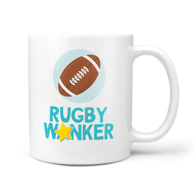 Rugby Wanker Mug - Gift For Rugby Player Him Her Men Women Ball England ...