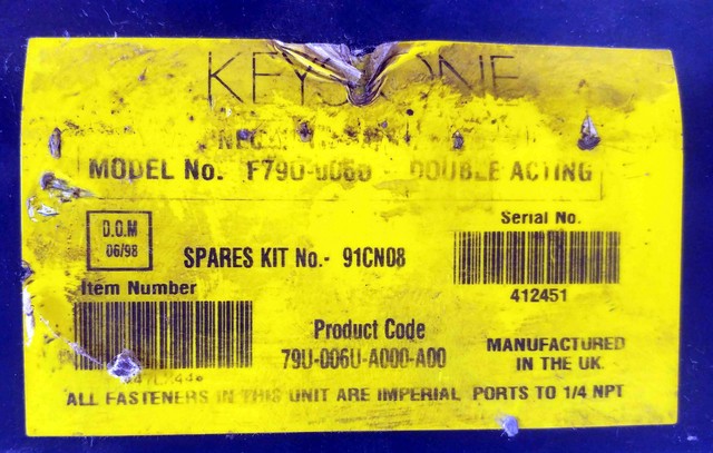 1 Keystone F79u-006u Double Acting Pneumatic Actuator for sale online ...