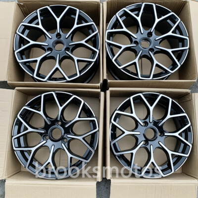 16X6 17X7 STAGGERED B STYLE BLACK WHEELS RIMS FITS FOR SMART FORTWO ...