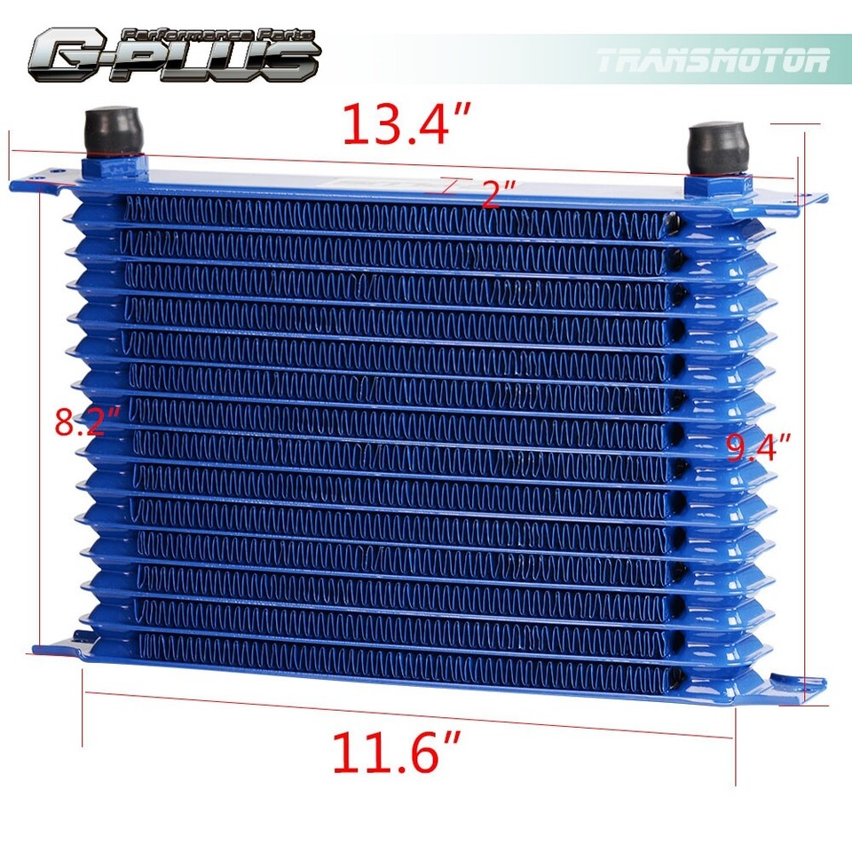 15 Row 10an Fit For Universal Transmission Oil Cooler+7" Fixed Cooling ...