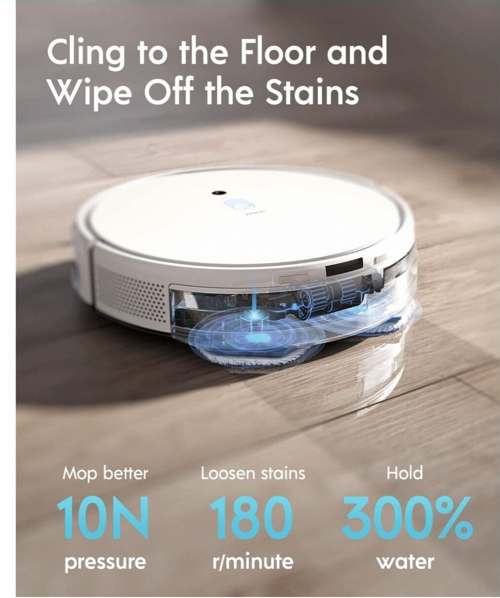 Yeedi by ECOVACS Robot Vacuum Mop Cleaner Self-Emptying Sweeper DVX46 ...
