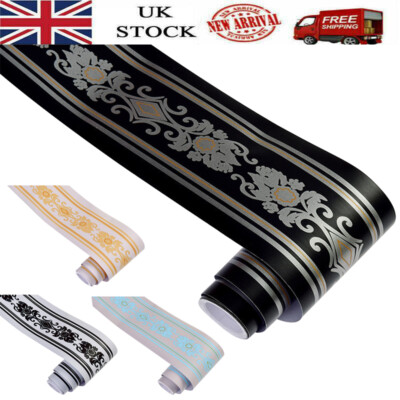 10 Meters Self-adhesive Wallpaper PVC Stickers Border Decal Skirting ...