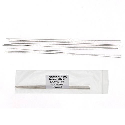 10 Pcs Dental Flat Retainer Wire S.S Braided Retainer Lingual 150mm 010 ...