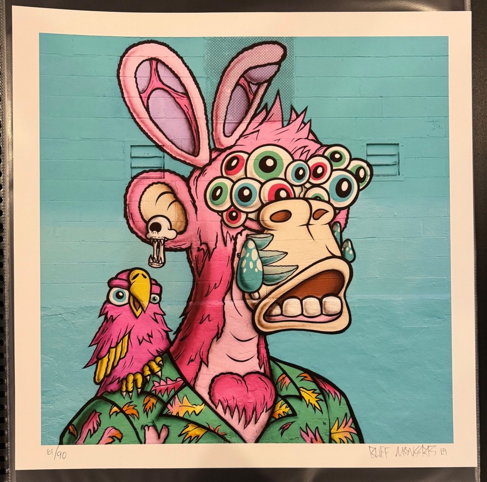 BUFF MONSTER - 2021 Mutant Ape Yacht Club MAYC 18x18" Giclee x/90 (not ...