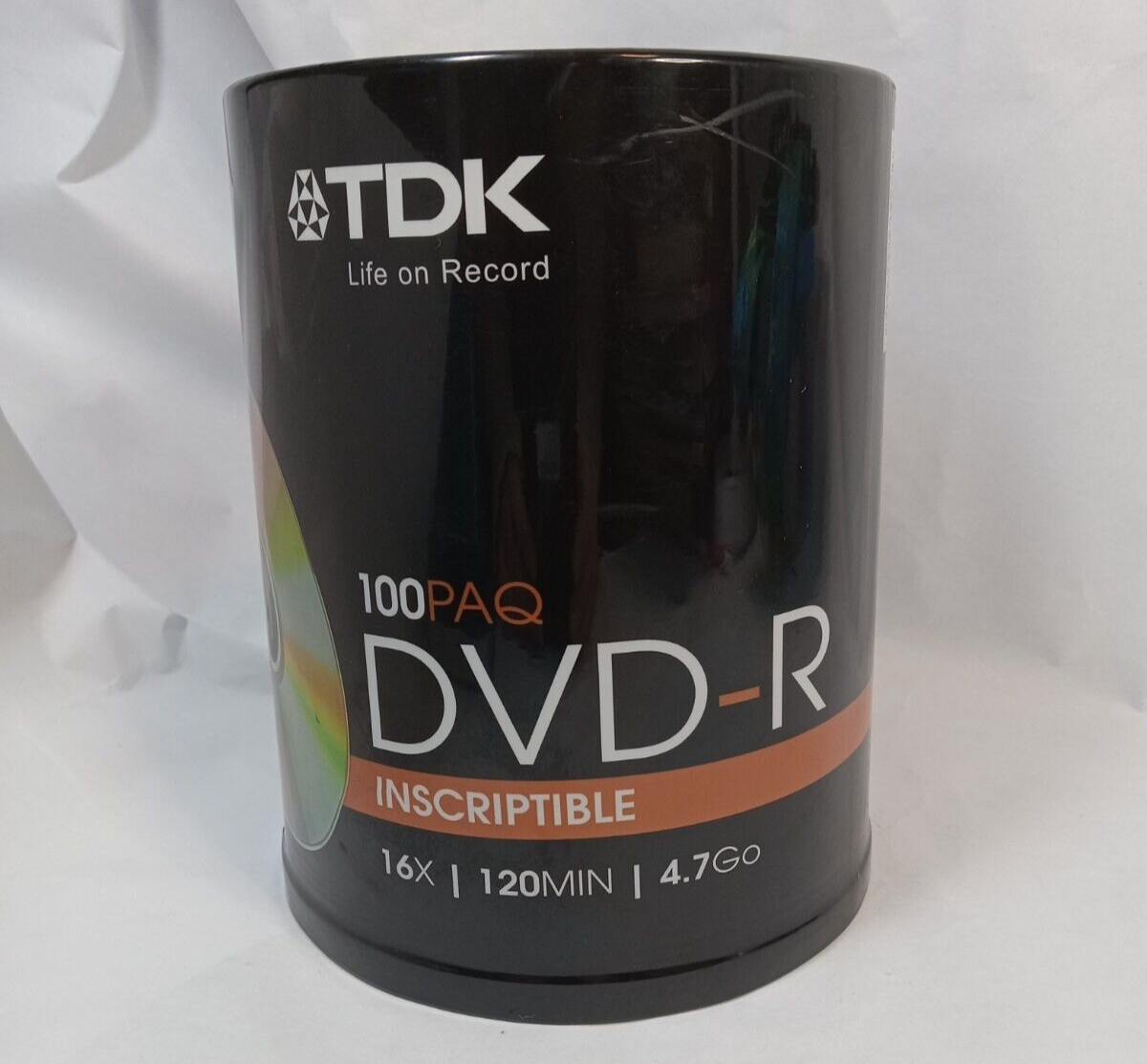 TDK Recordable DVDs DVD+R 16X 4.7 Gb 100 Pack - New & Sealed Silver ...