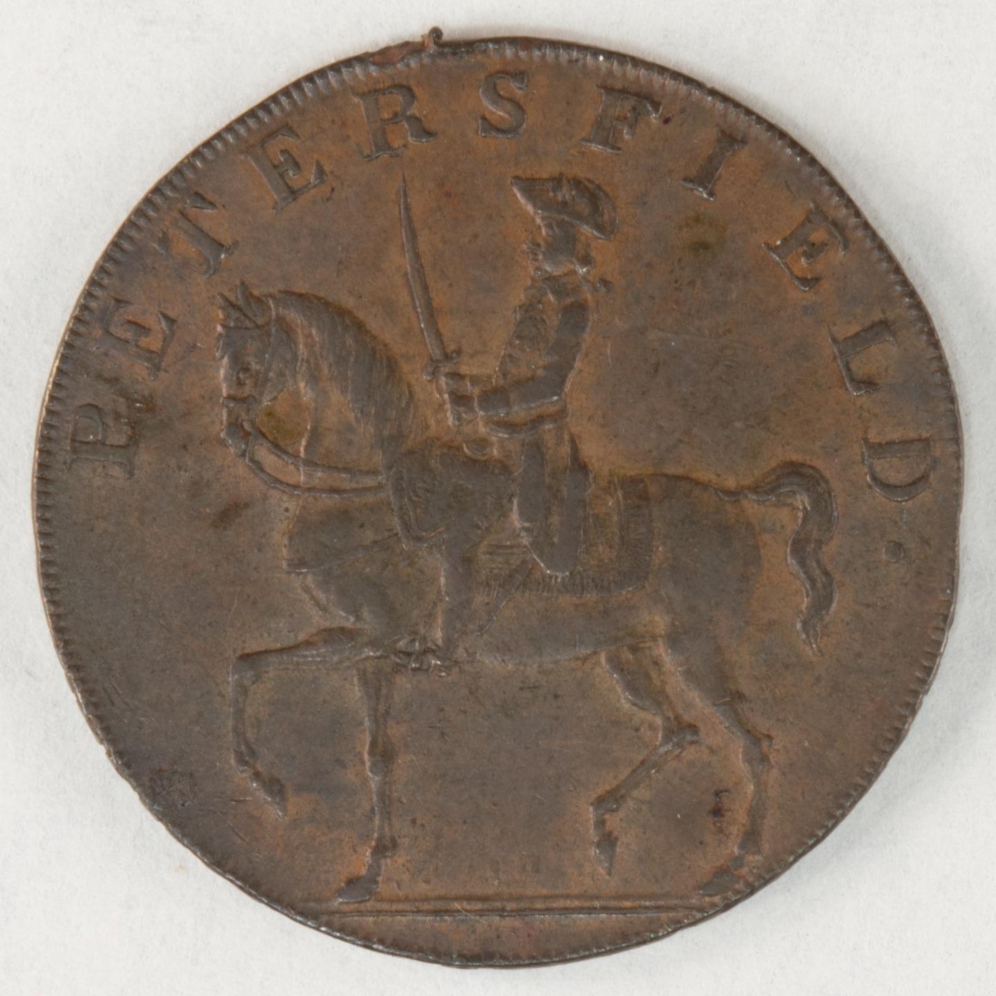 1793 Dragoon Petersfield Stork Condor 1/2 Penny Token | eBay