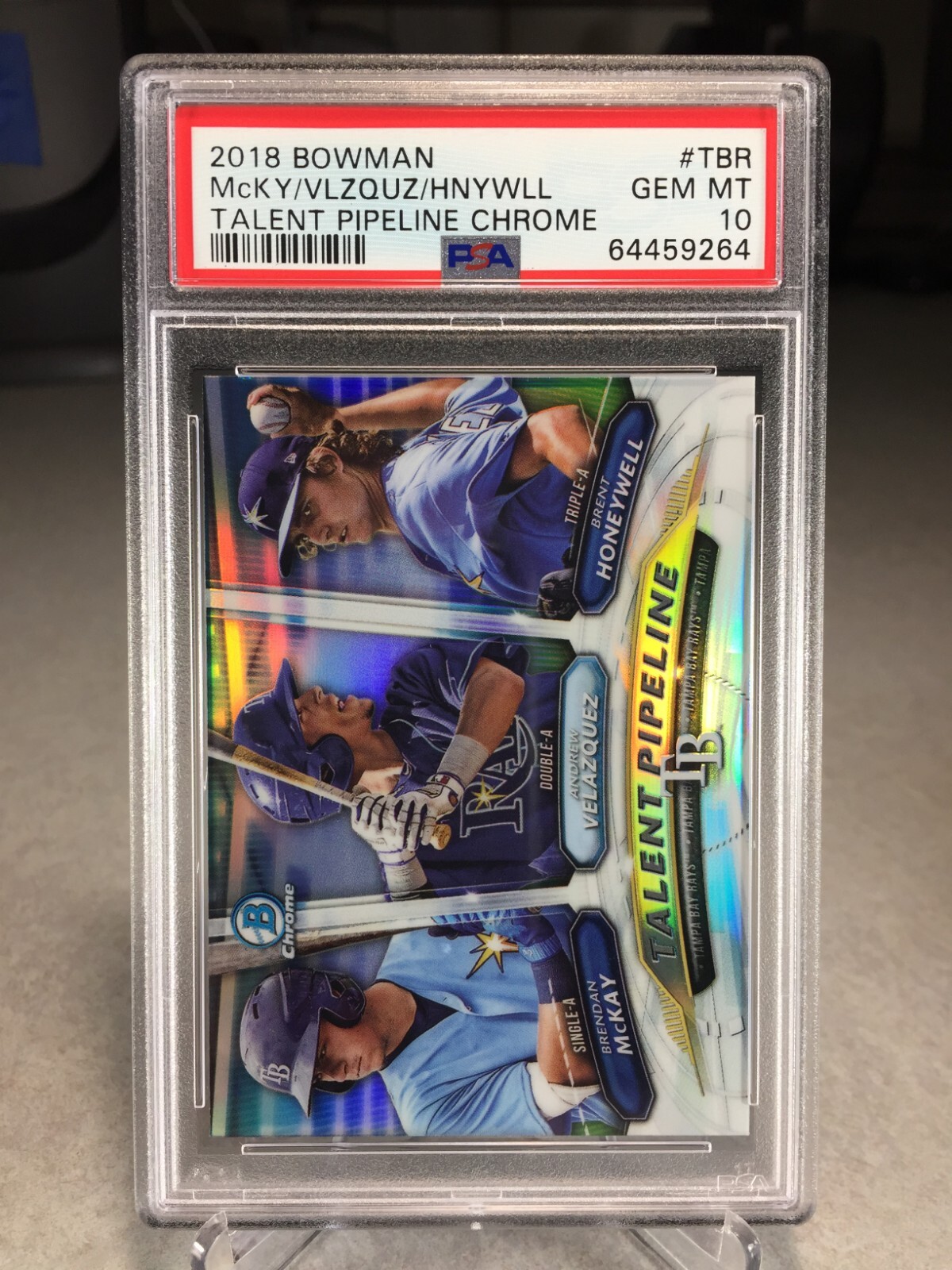 2018 Bowman Chrome Talent Pipeline Tampa Bay Rays #TBR - PSA 10 - POP 2 ...