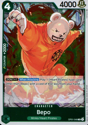 Bepo - OP01-049 - Rare - English - One Piece TCG OP-01 | eBay