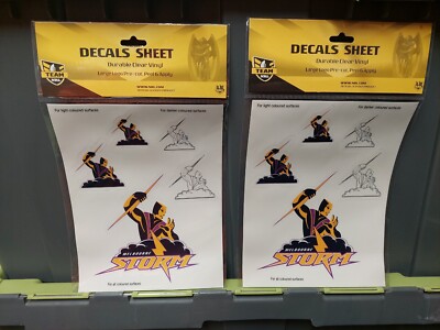 2 Sets NRL Melbourne Storm Team Logo Decals Stickers - Jersey Football ...