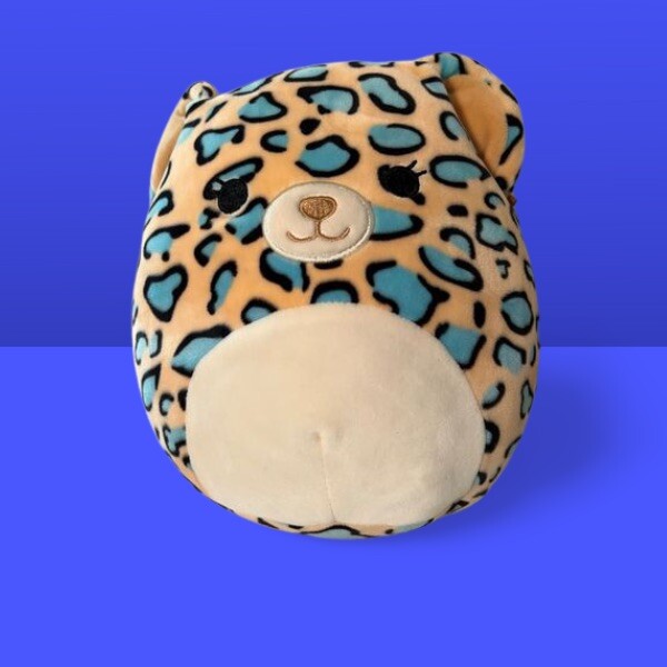Squishmallow Official Kellytoy Plush Liv The Teal Leopard - Ultrasoft ...