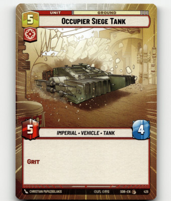 Star Wars: Unlimited Occupier Siege Tank (Hyperspace) - Spark of ...