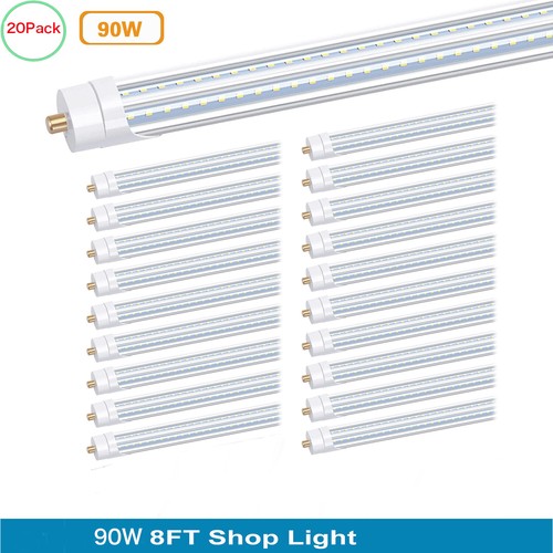 20Pcs 90W 8 Foot 8' Led Shop Light T8 T12 Single Pin FA8 8FT Led Tube ...